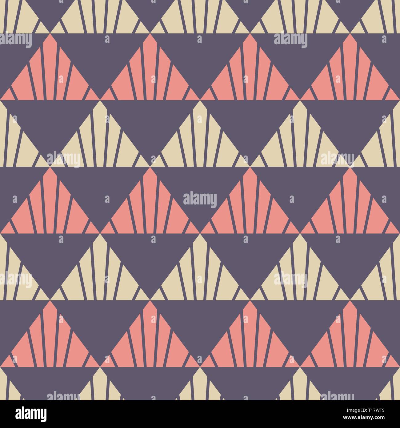 Abstract seamless pattern of striped triangles. Modern stylish texture ...