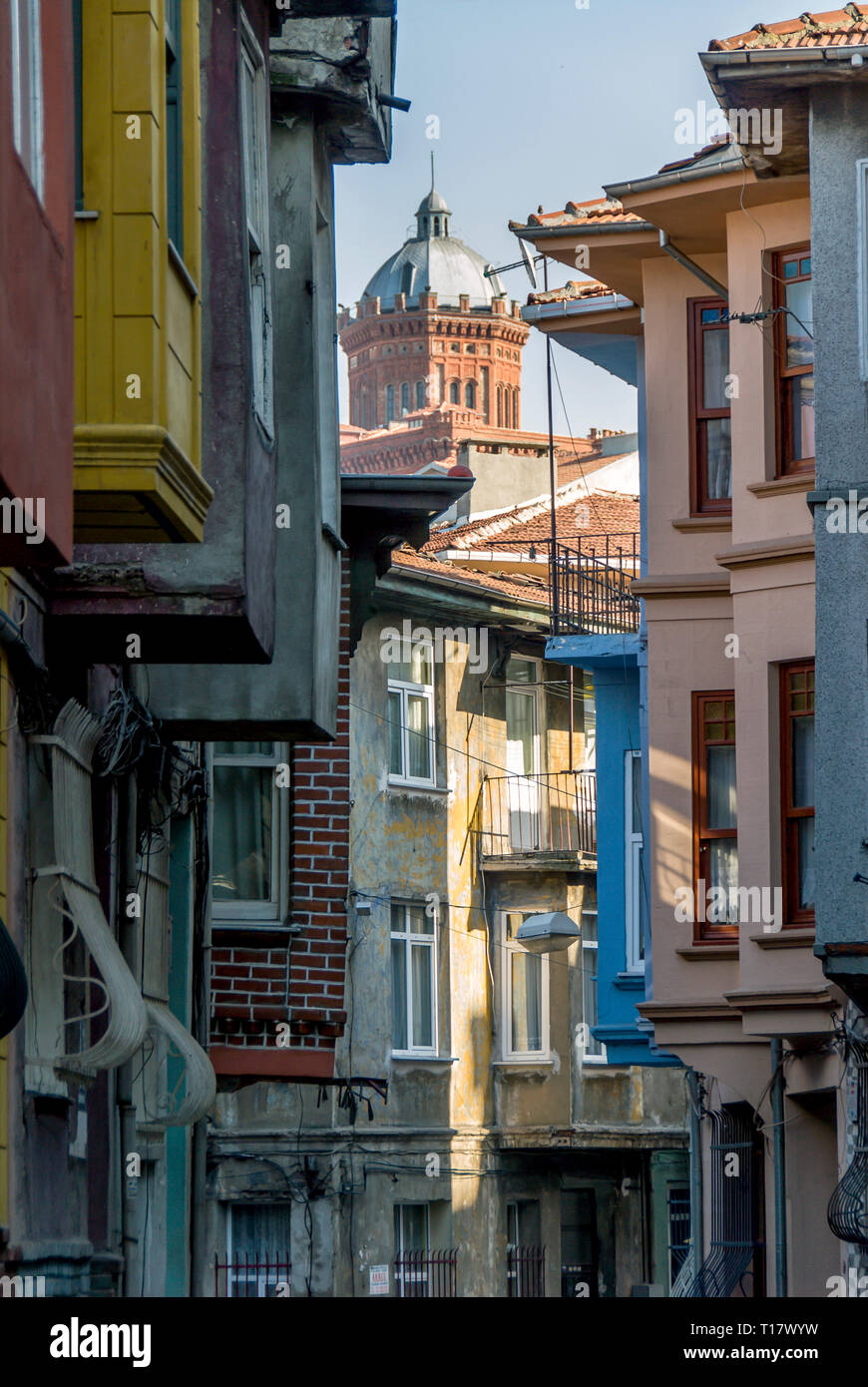 Istanbul, Turkey, 21 April 2006: Historic Balat Mansions, Halic Stock ...