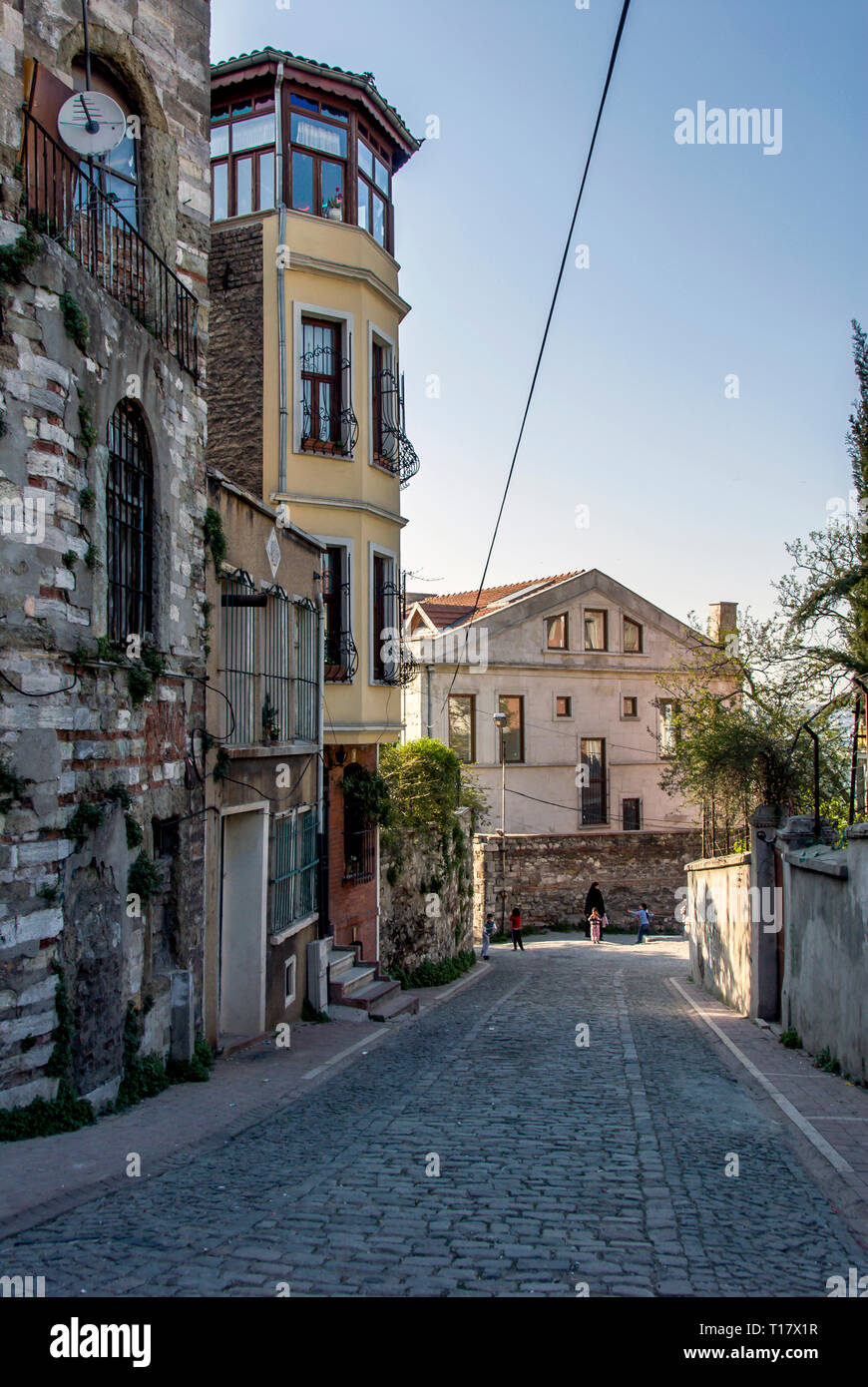 Istanbul, Turkey, 21 April 2006: Historic Balat Mansions, Halic Stock ...