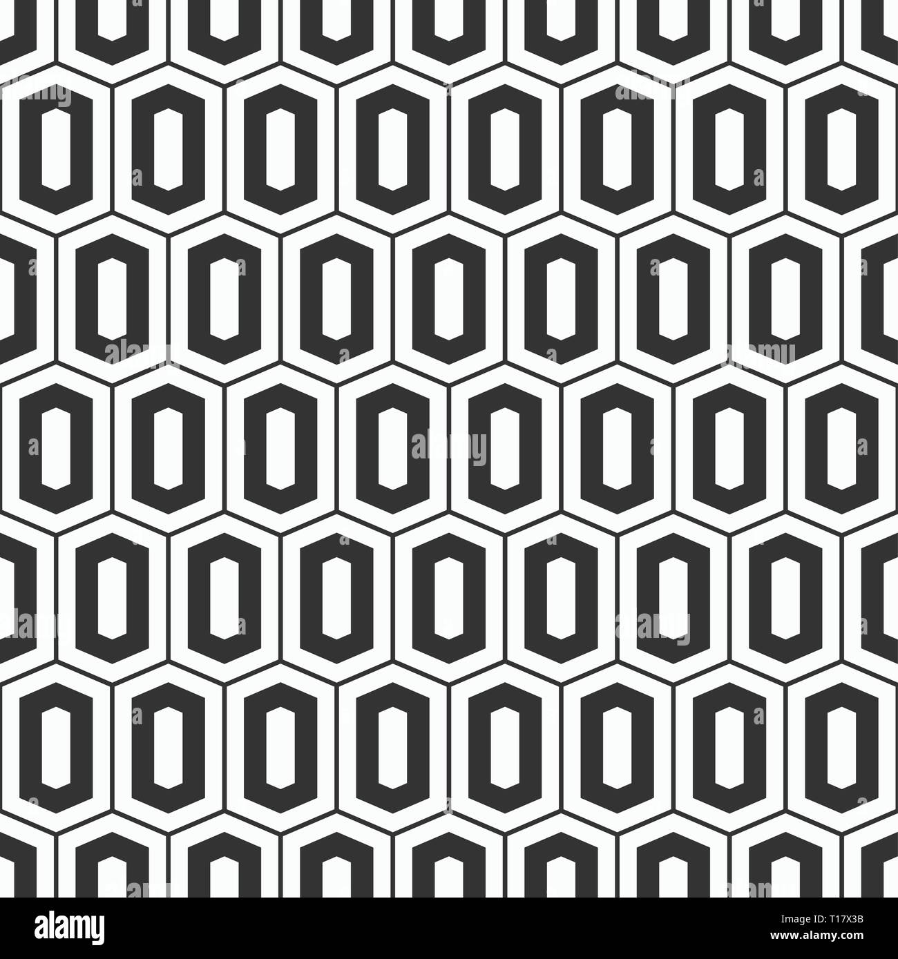 Vector seamless pattern. Modern stylish texture of elongated hexagons ...