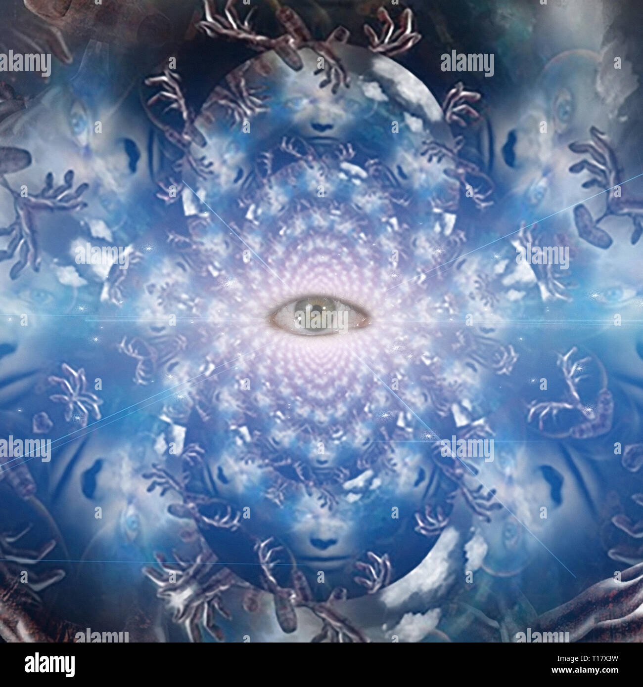 Spiritual composition. Eye of abyss Stock Photo - Alamy