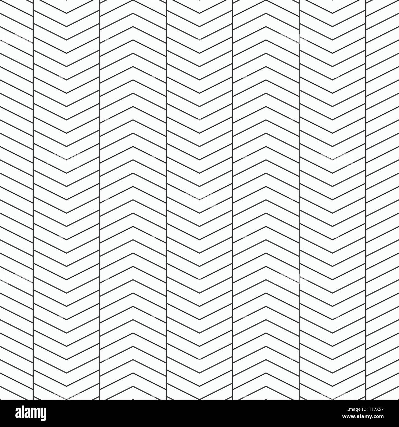 Abstract seamless pattern. Rhythmic structure of herringbone. Monochrome stylish texture with ...