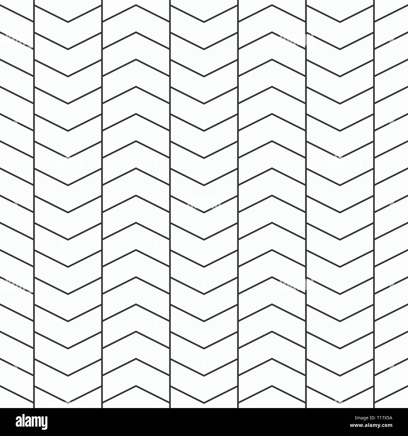 Abstract seamless pattern. Rhythmic structure of herringbone. Monochrome stylish texture with ...