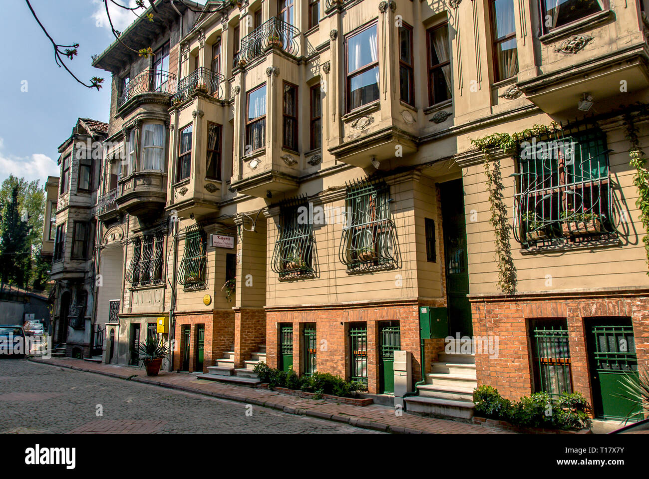 Istanbul, Turkey, 21 April 2006: Historic Balat Mansions, Halic Stock ...