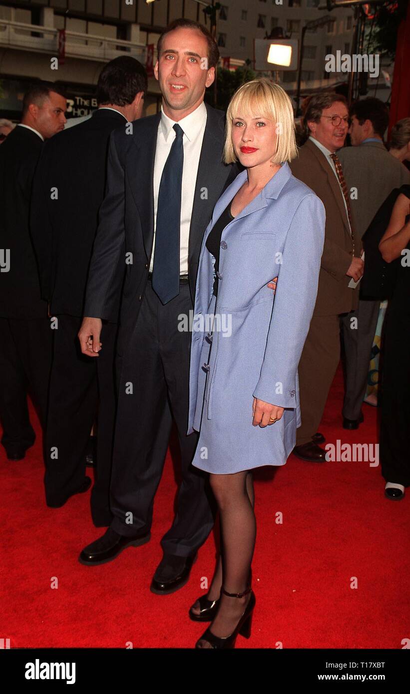 LOS ANGELES, CA. June 19, 1997: Nicolas Cage & Patricia Arquette at the ...
