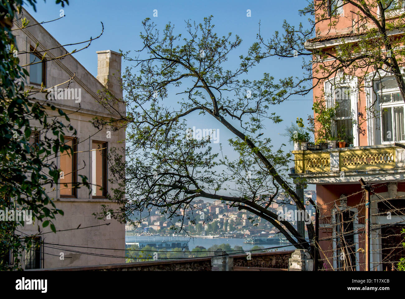 Istanbul, Turkey, 21 April 2006: Historic Balat Mansions, Halic Stock ...