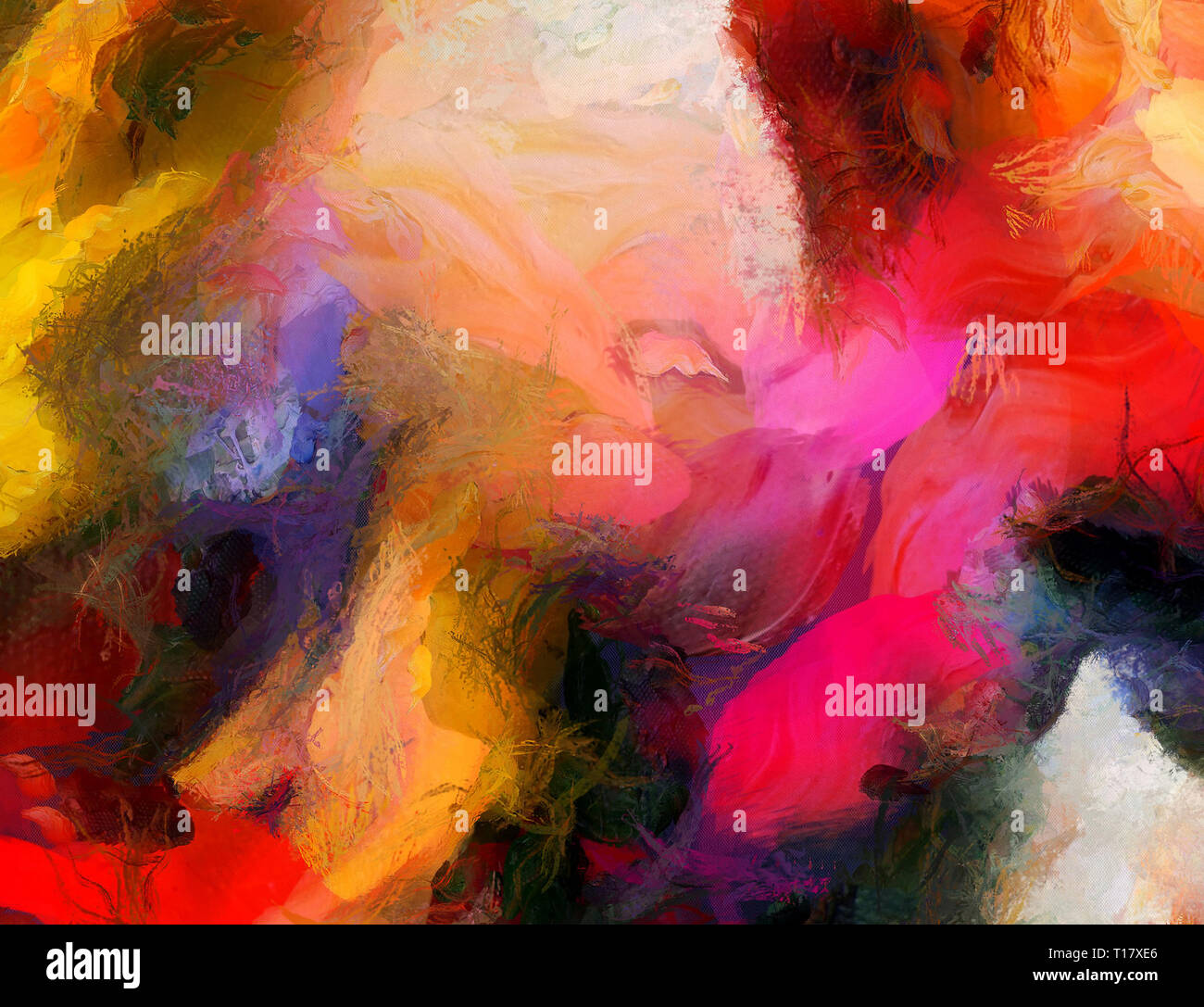 Colorful Hot Abstract Painting. 3D rendering Stock Photo - Alamy