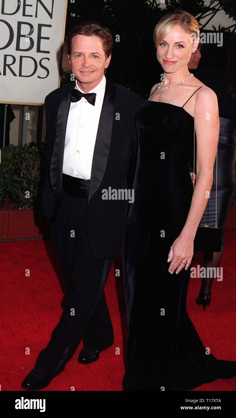 LOS ANGELES, CA. January 20, 1997: Actor Michael J. Fox & wife Tracey ...