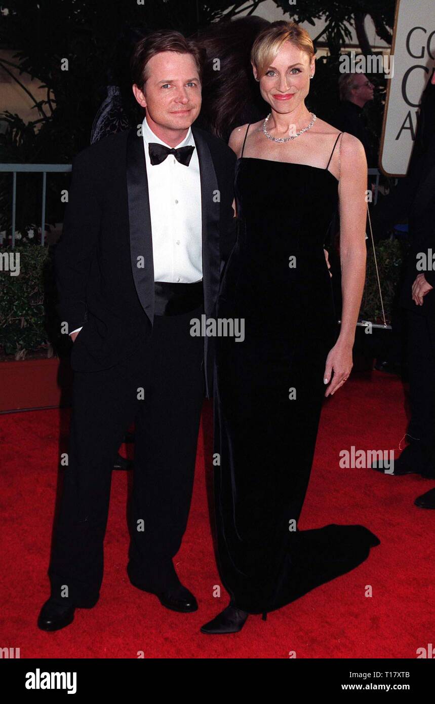 LOS ANGELES, CA. January 20, 1997: Actor Michael J. Fox & wife Tracey ...