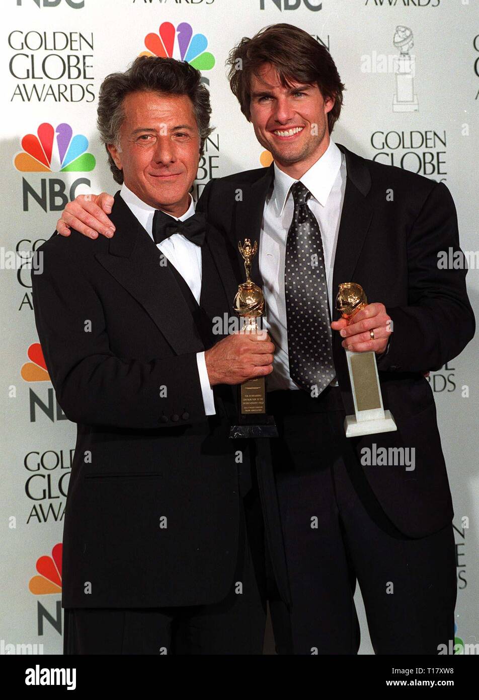 LOS ANGELES, CA. January 20, 1997: Actors Dustin Hoffman (left) & Tom ...