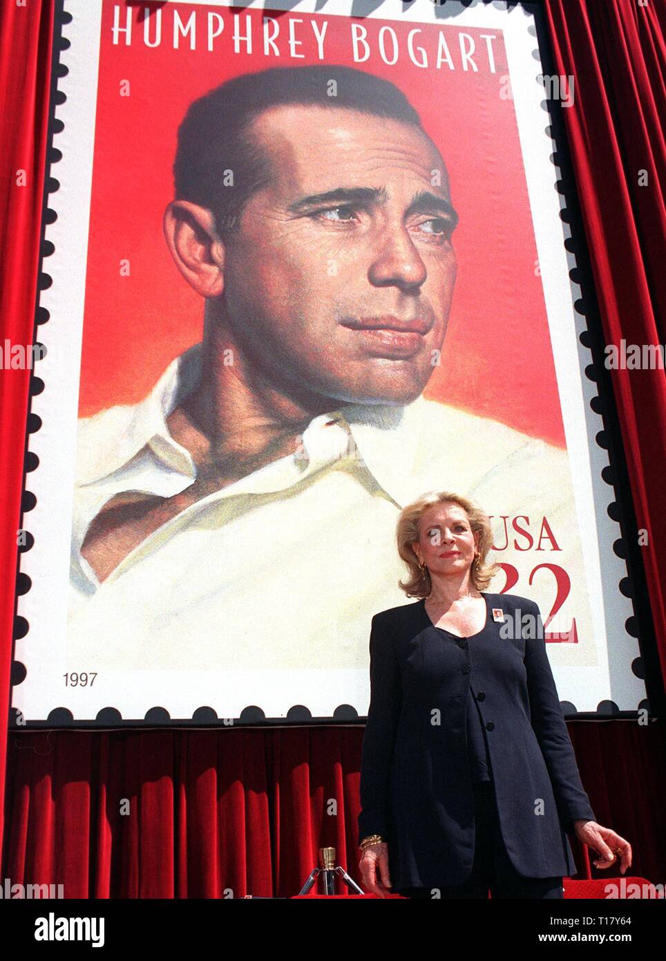 LOS ANGELES, CA. July 31, 1997: Actress Lauren Bacall at unveiling ...