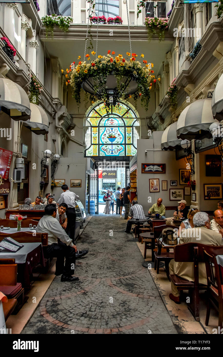 Istanbul, Turkey, 24 May 2006: Cite de Pera is a famous historic ...