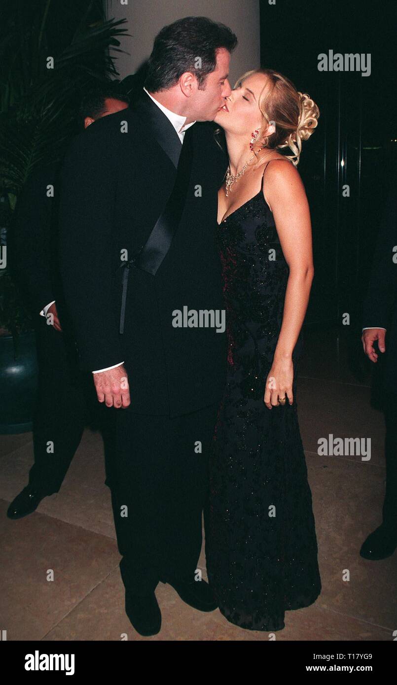 LOS ANGELES, CA. September 14, 1997: John Travolta & wife Kelly Preston ...