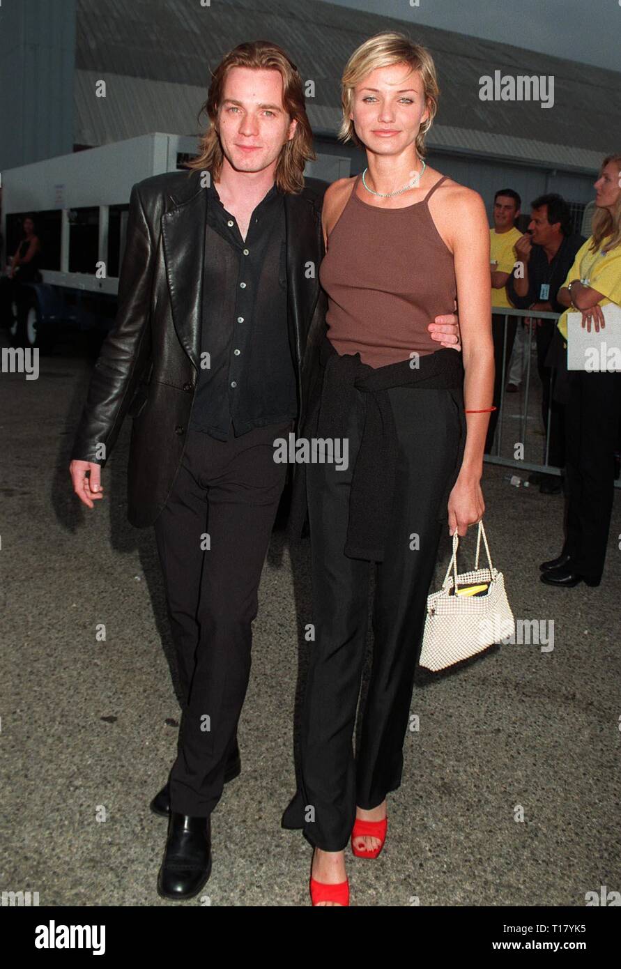 LOS ANGELES, CA. June 08, 1997: Ewan McGregor & Cameron Diaz at the MTV Movie Awards in Los ...