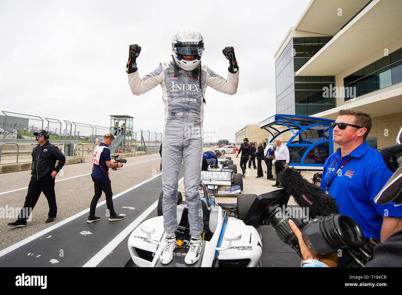 Austin, Texas, USA. 24th Mar, 2019. Oliver Askew #28 takes first place ...