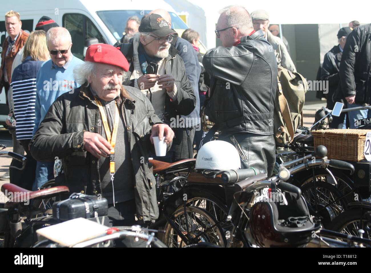 Brighton, UK, 24th March 2019. Hundreds of Veteran Motorcycles take ...