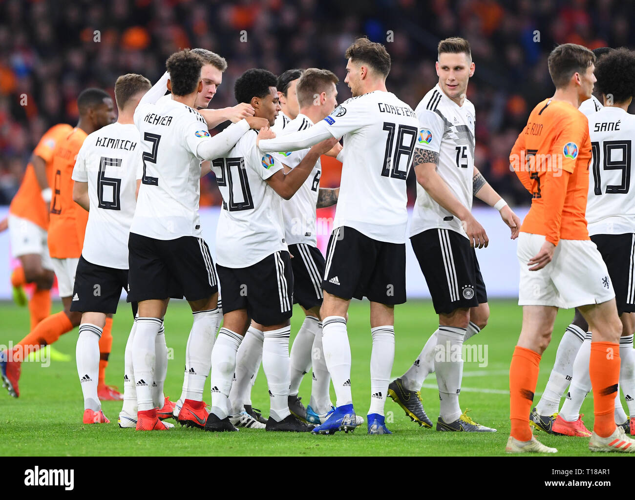Amsterdam, Netherlands . 24th Mar, 2019. jubilation 2: 0: left to right ...
