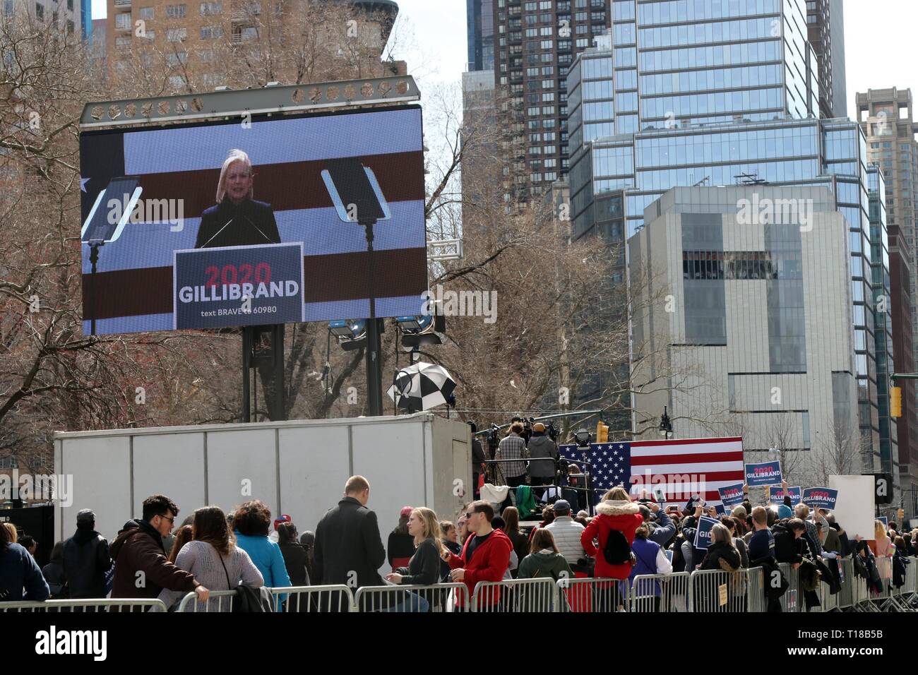 New York, NY, USA. 24th. Mar, 2019. New York Senator Kirsten Gillibrand ...