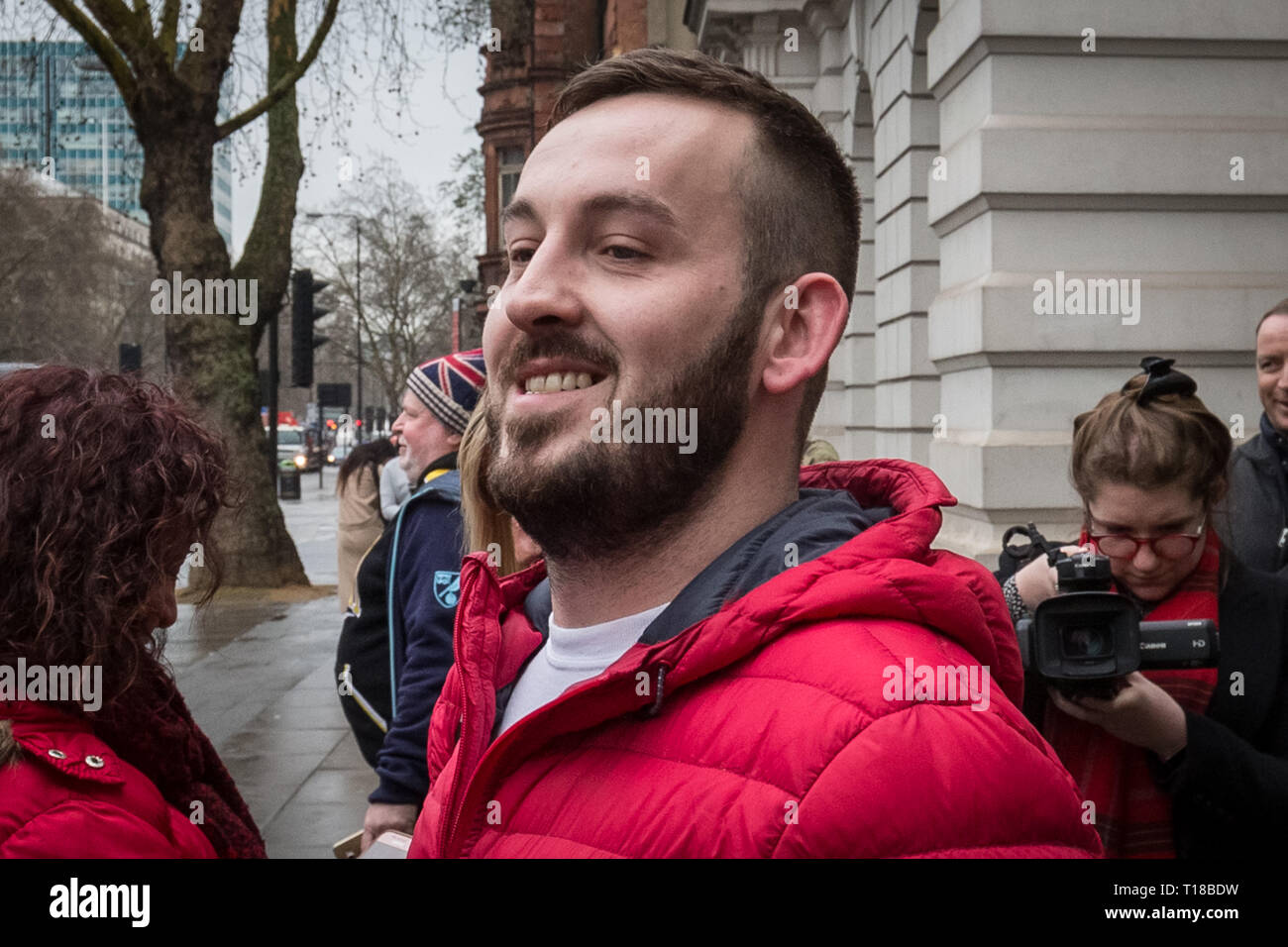 James goddard arrives at westminster magistrates court hi-res stock ...