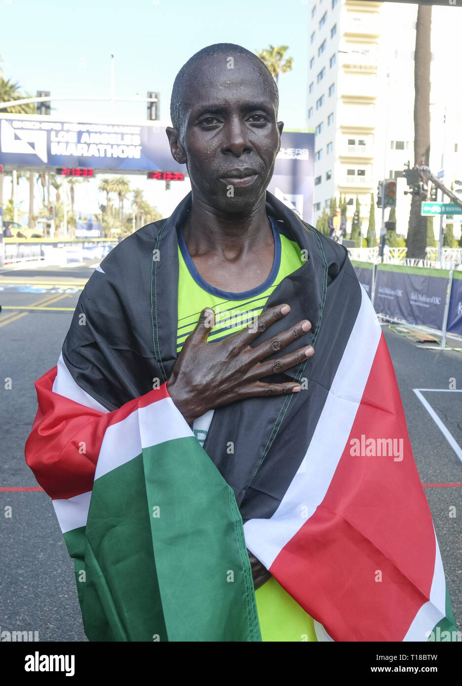 Los Angeles, California, USA. 24th Mar, 2019. Elisha Barno of Kenya ...