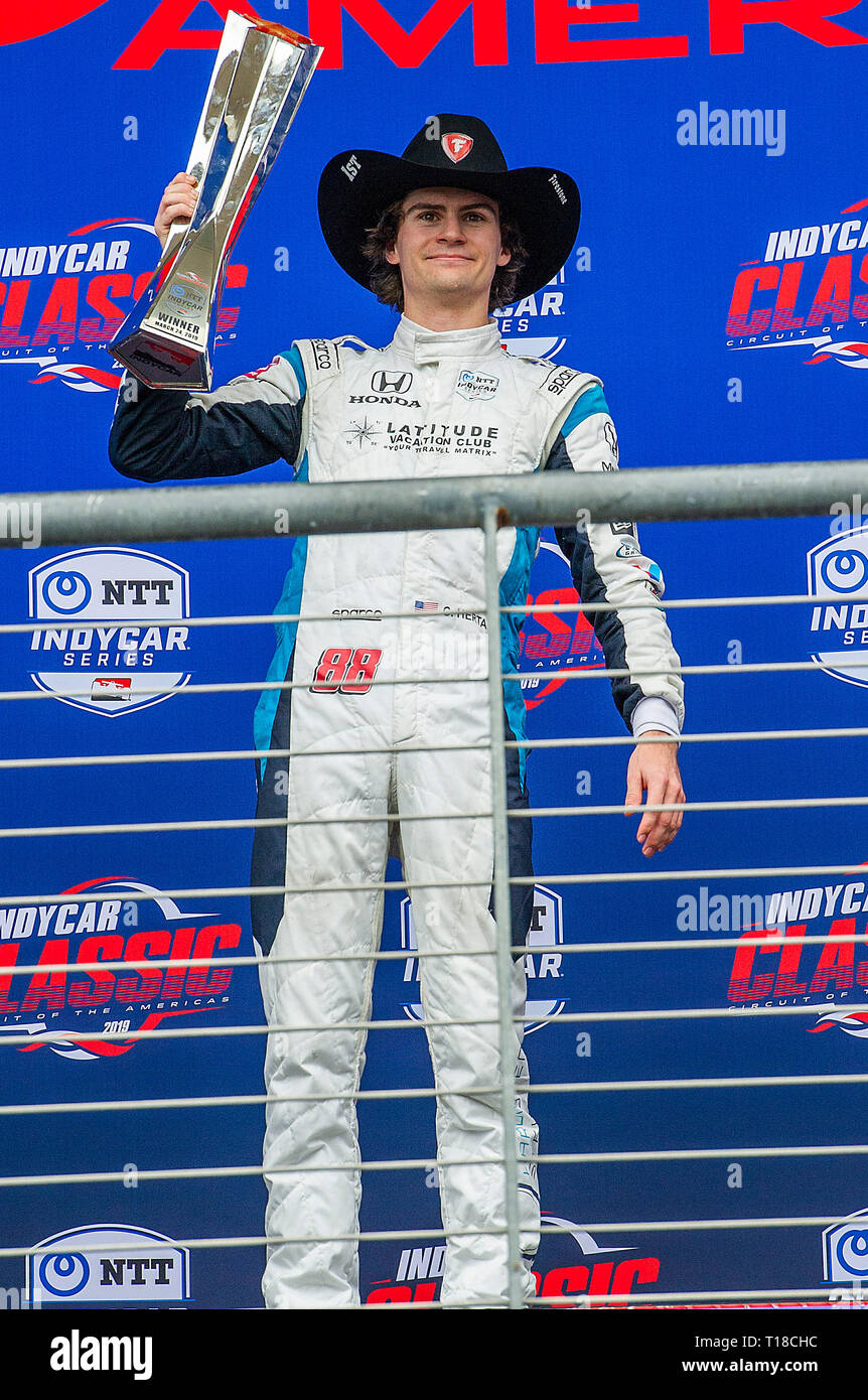 Austin, Texas, USA. 24th Mar, 2019. Colton Herta #88 Honda with Team ...