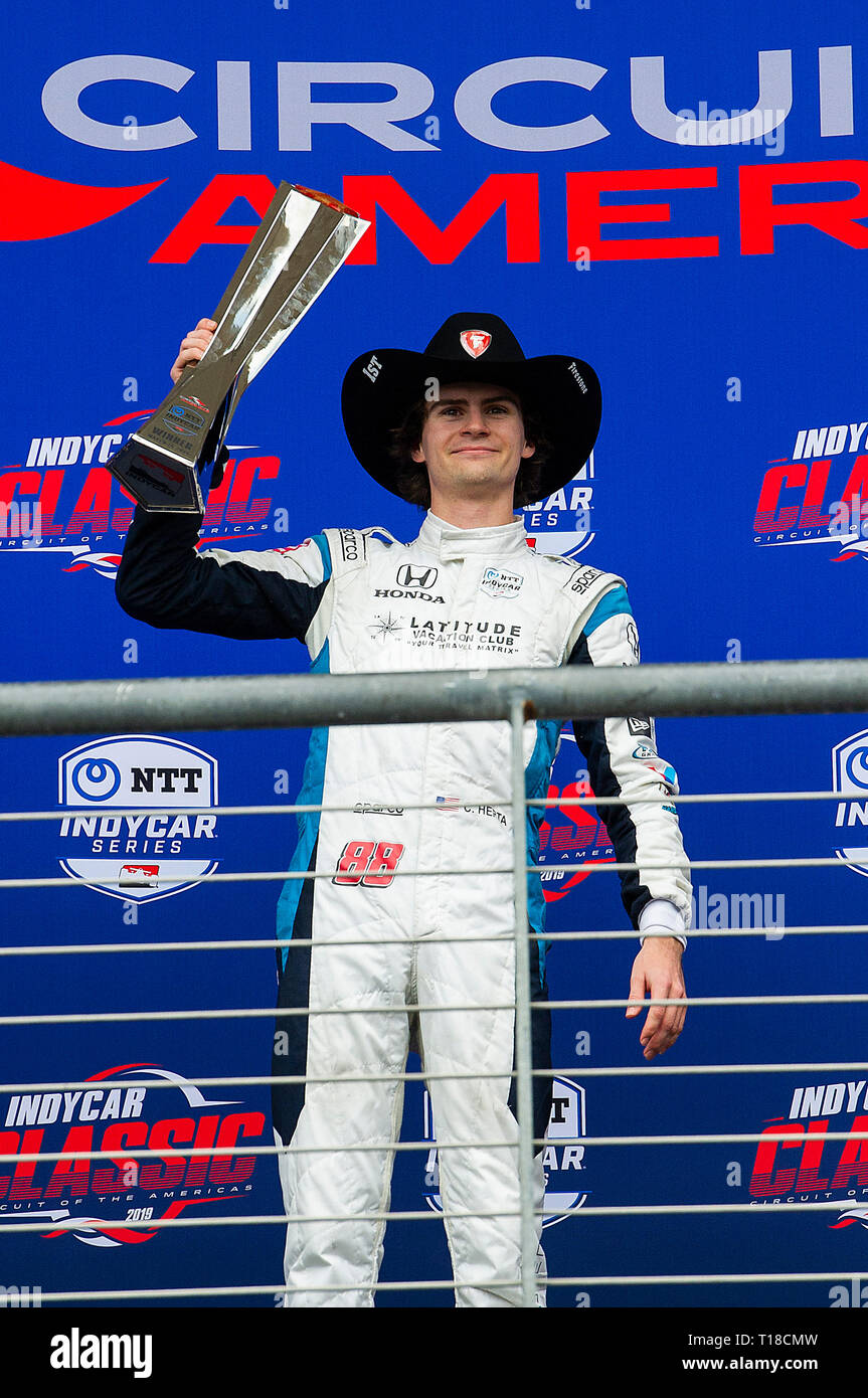 Austin, Texas, USA. 24th Mar, 2019. Colton Herta #88 Honda with Team ...