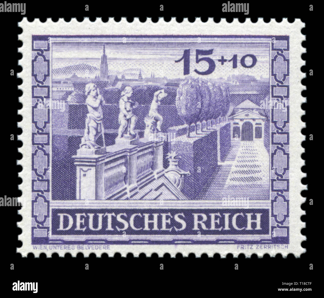 German historical stamp: Viennese autumn fair 1941 View of the ...