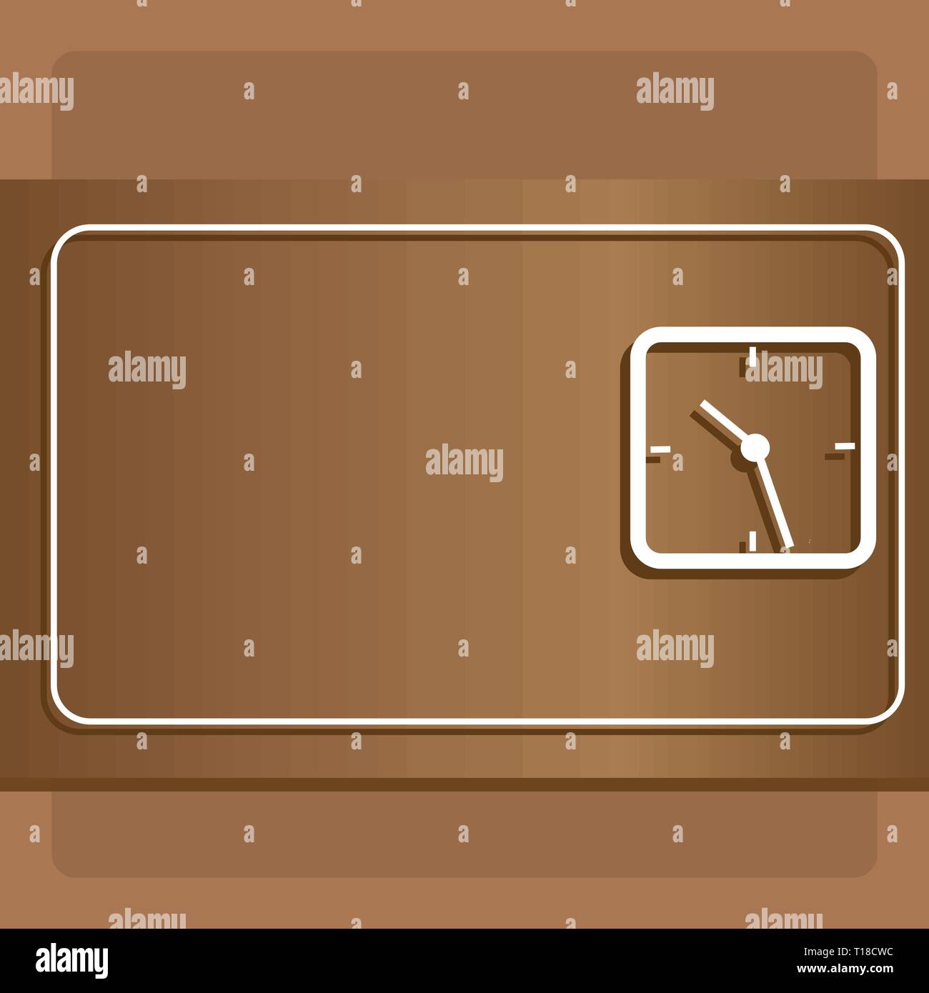 Modern Design of Transparent Square Analog Clock on Two Tone Pastel ...