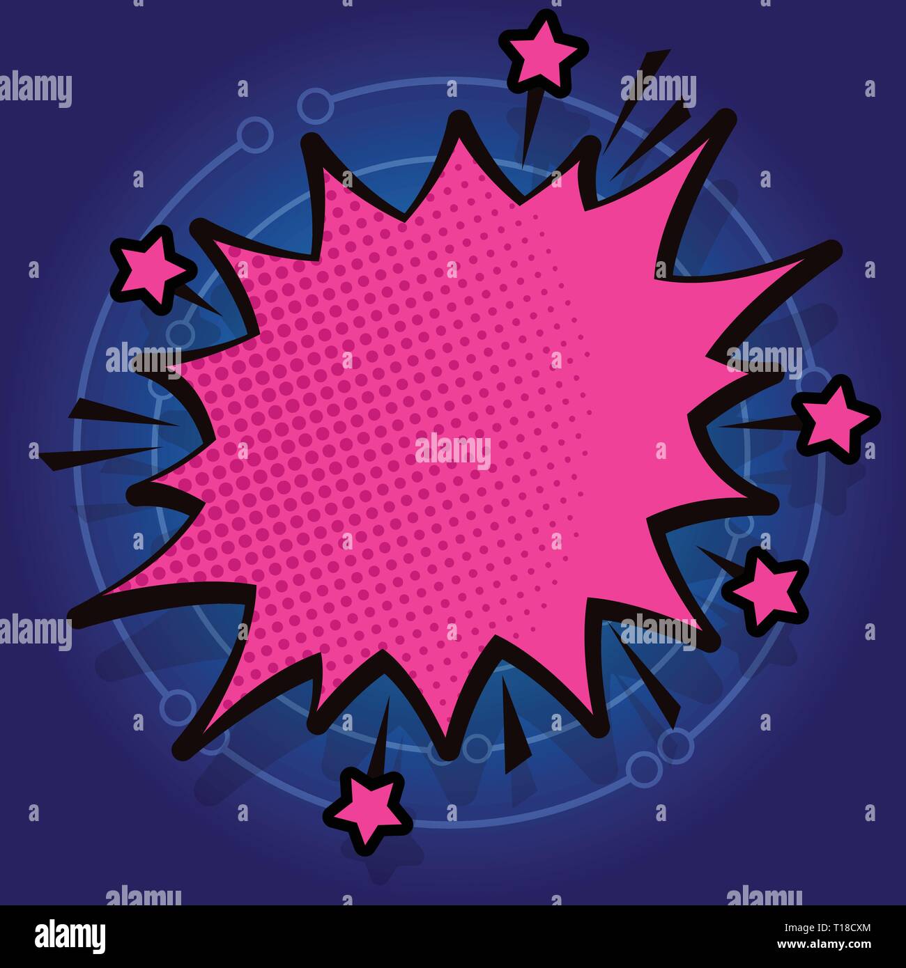 Spiky Blank Fight and Screaming Angry Speech Bubble with Thick Dark ...