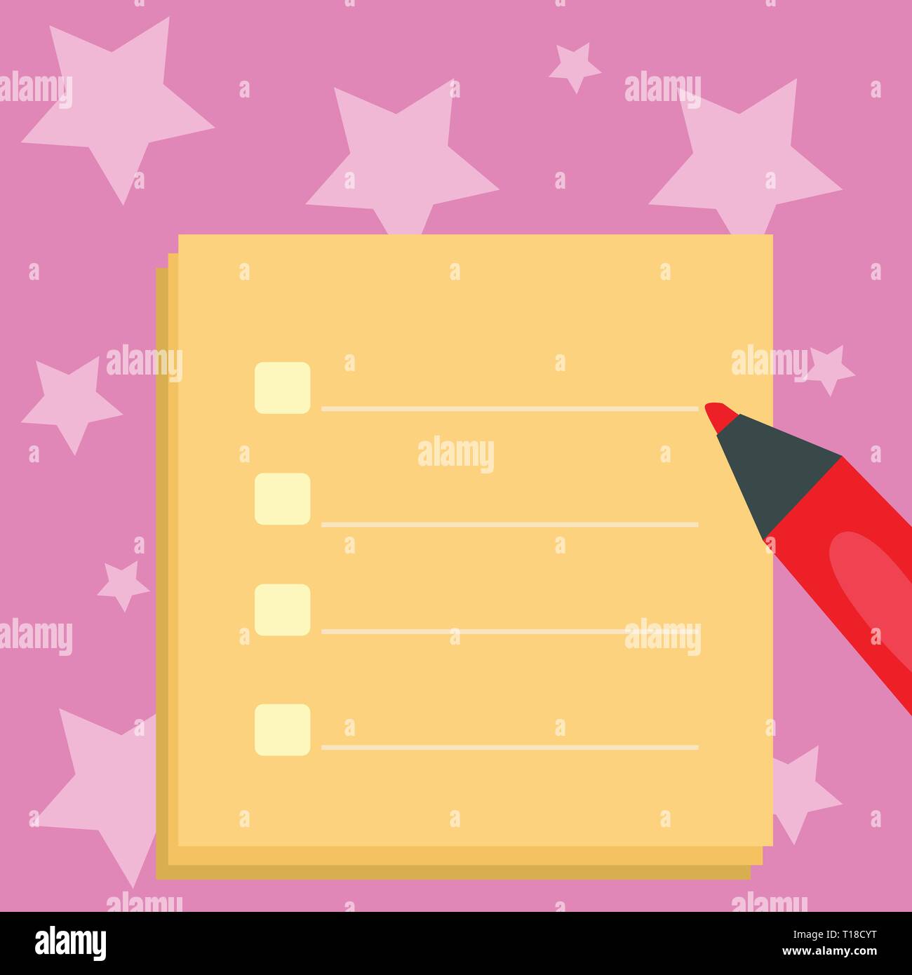 Blank Colorful To Do Check List Planner Sheets with Tick Box and Marker ...