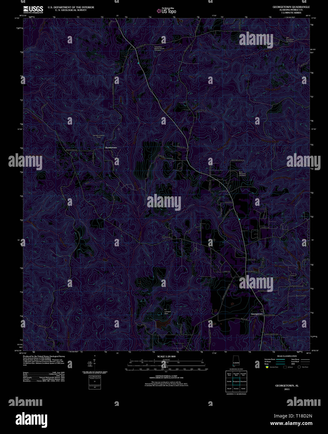 Historical georgetown map hi-res stock photography and images - Alamy