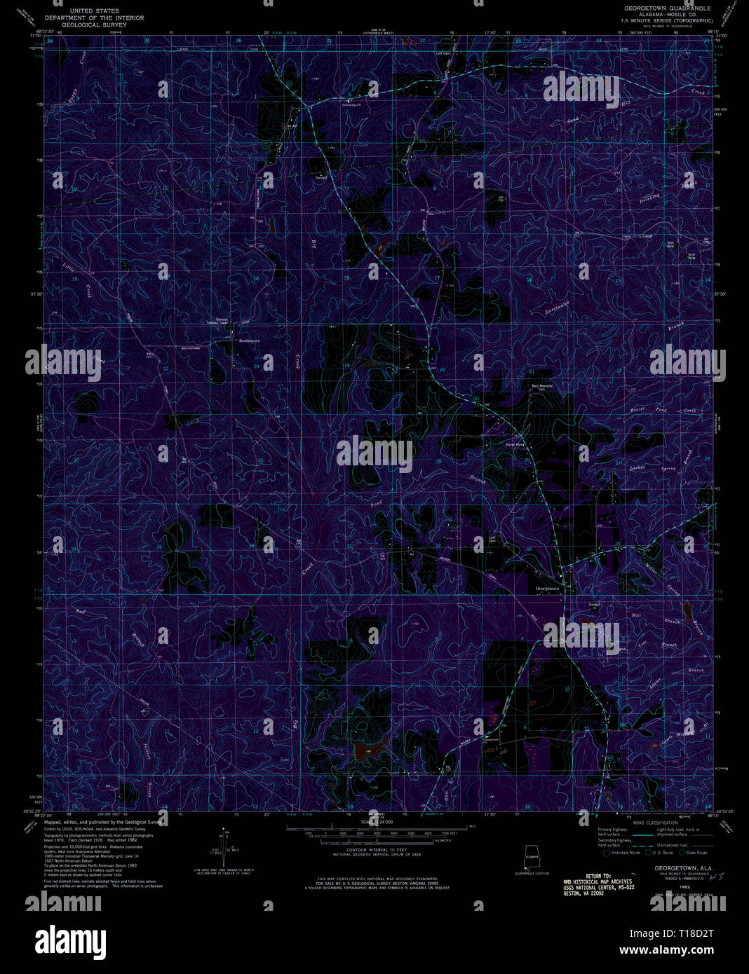 Historical georgetown map hi-res stock photography and images - Alamy