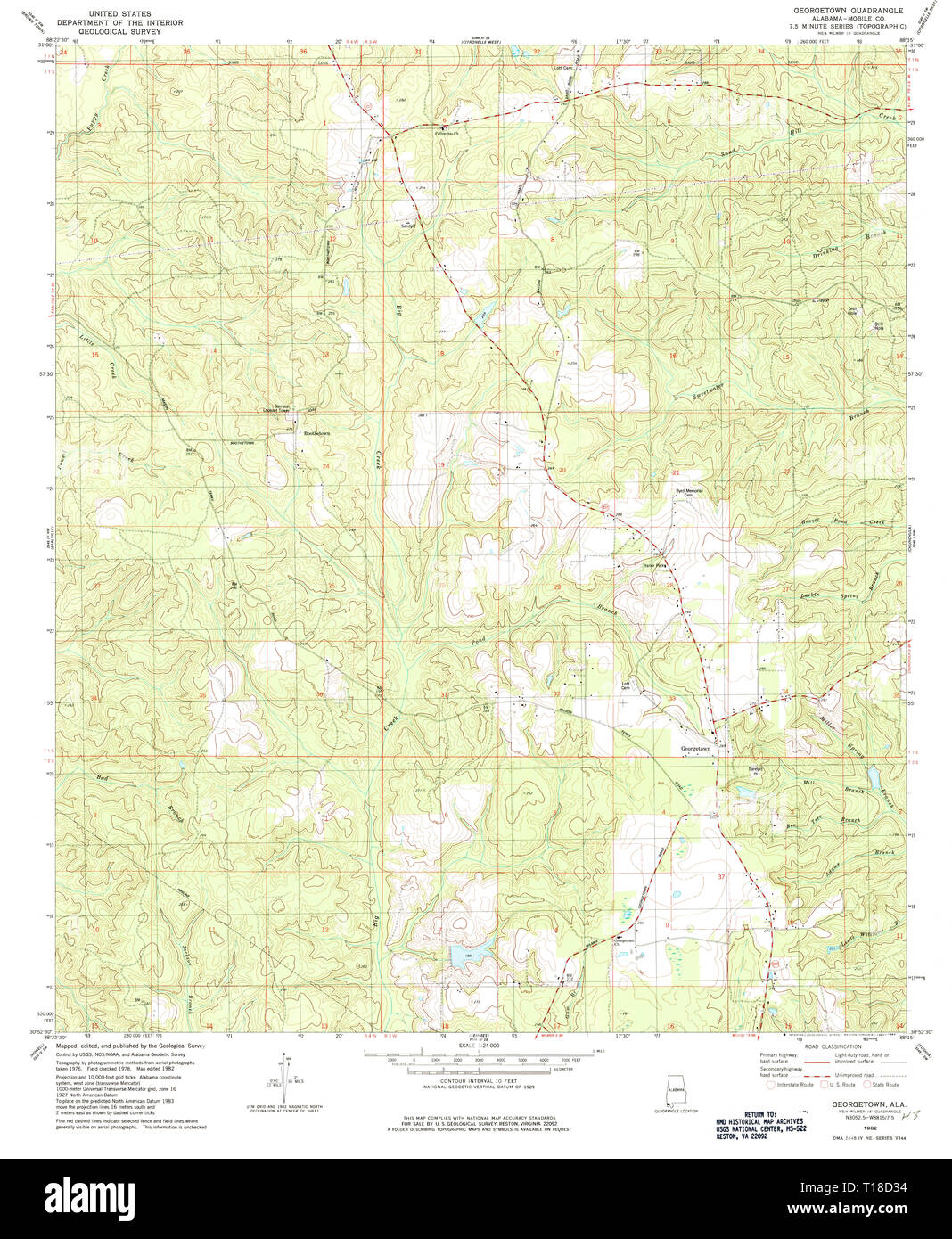 Historical georgetown map hi-res stock photography and images - Alamy