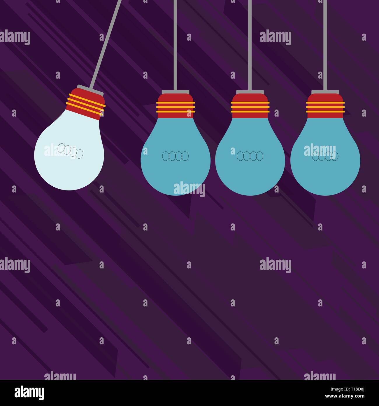 Hanging lightbulb contrast hi-res stock photography and images - Alamy
