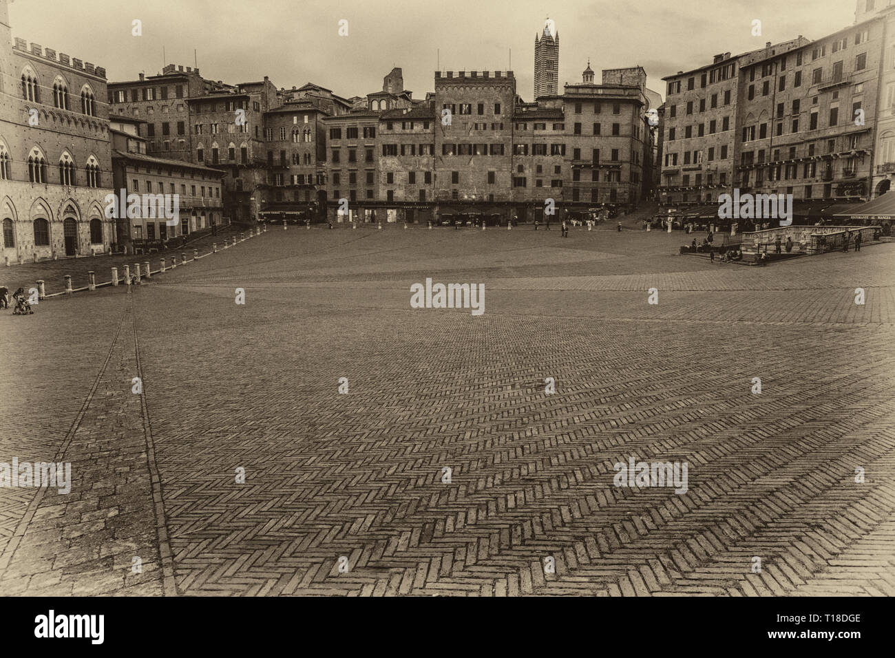 Piazza del Campo, Siena, Tuscany, Italy, a UNESCO World Heritage Site ...