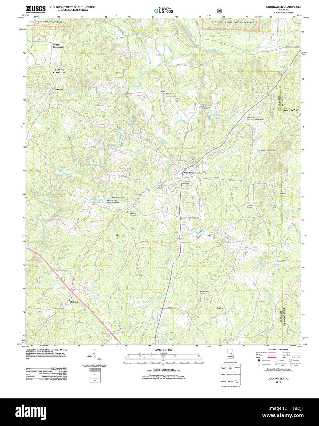 Goodwater alabama map hi-res stock photography and images - Alamy