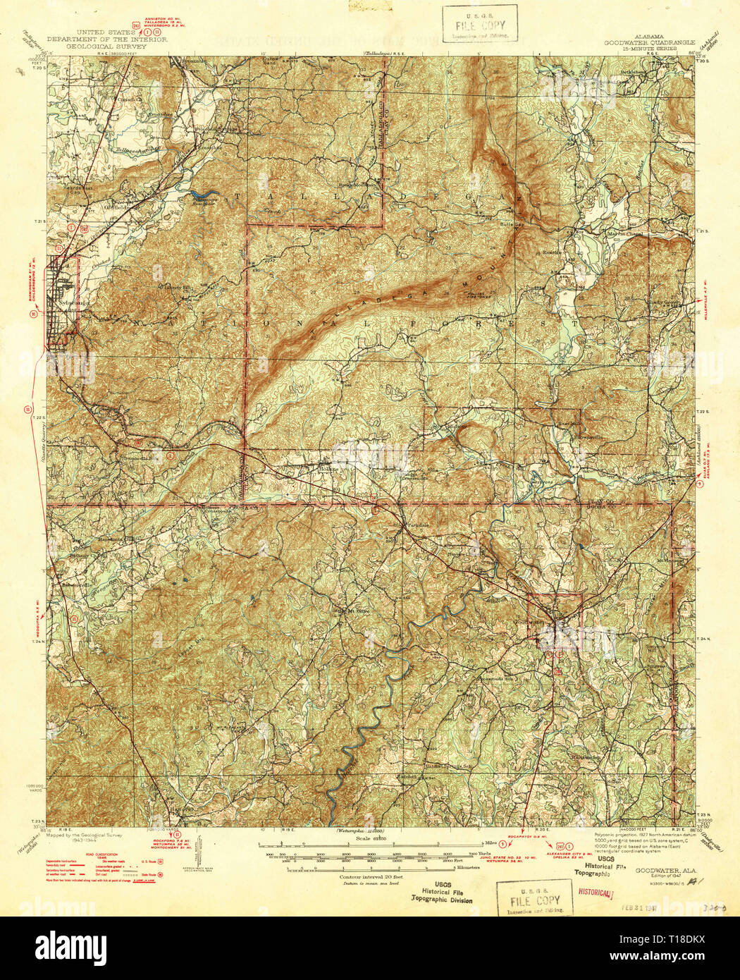 Goodwater alabama map hi-res stock photography and images - Alamy