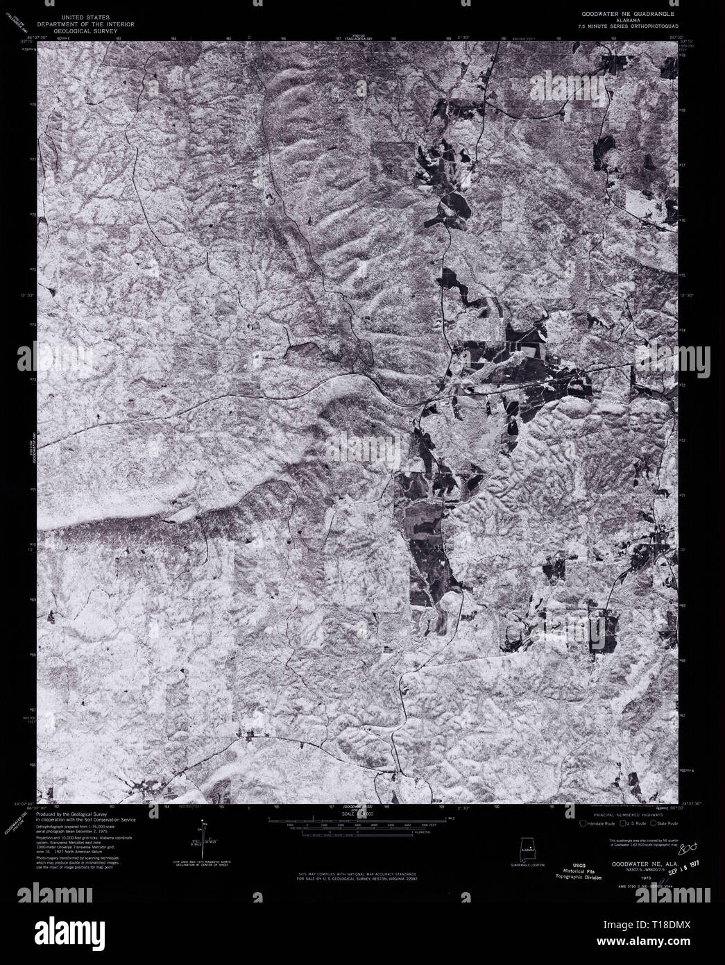 Goodwater map hi-res stock photography and images - Alamy