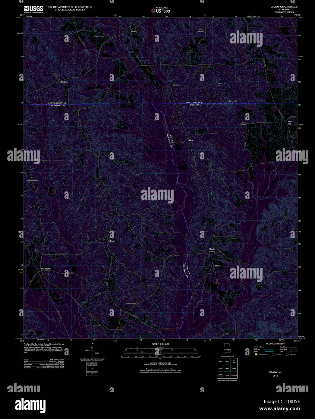 Grady map hi-res stock photography and images - Alamy