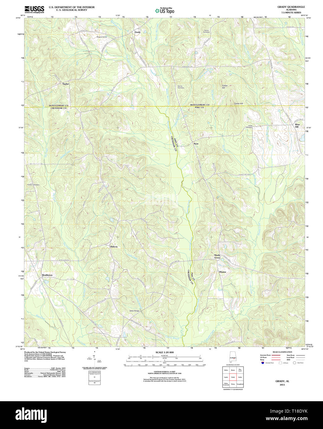 Grady map hi-res stock photography and images - Alamy