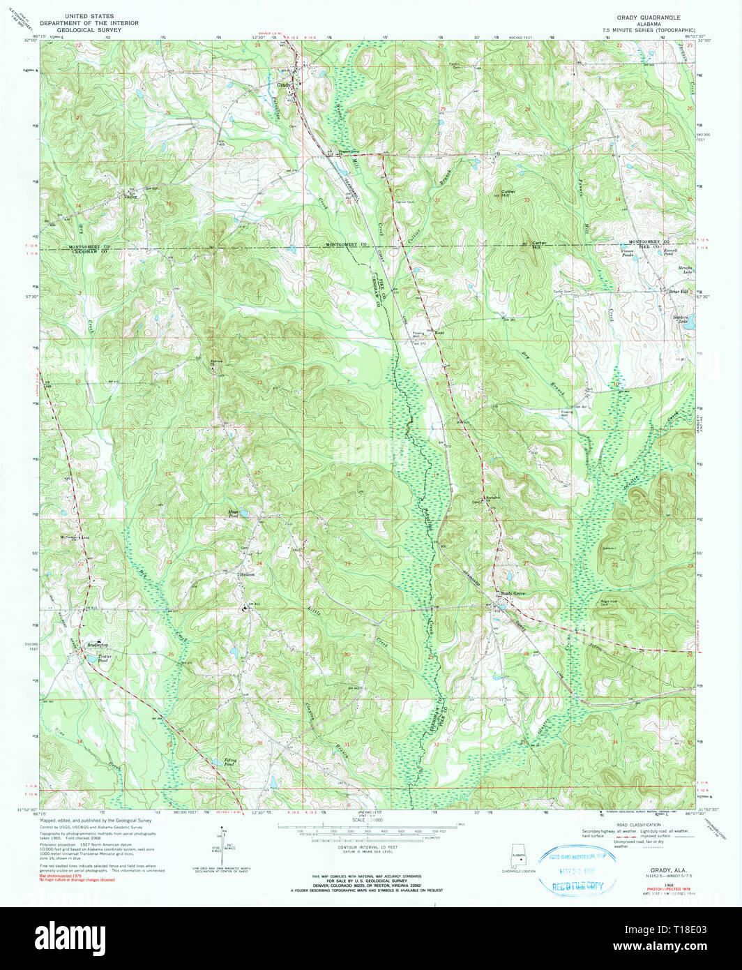 Grady map hi-res stock photography and images - Alamy