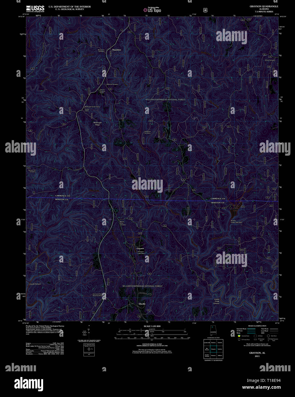 Map of grayson hi-res stock photography and images - Alamy