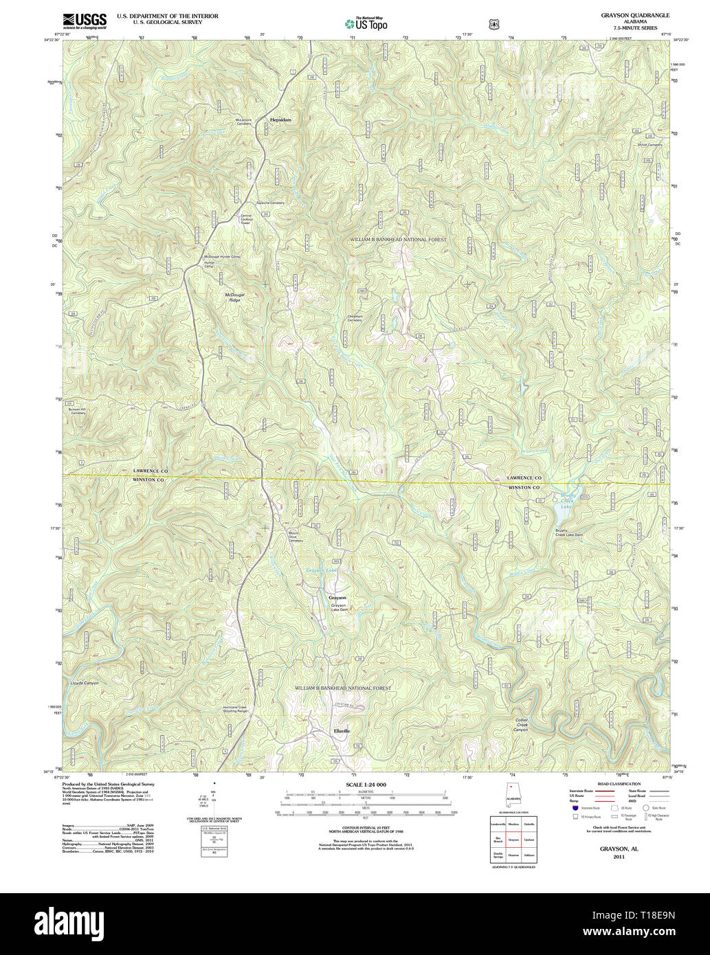 Grayson map hi-res stock photography and images - Alamy