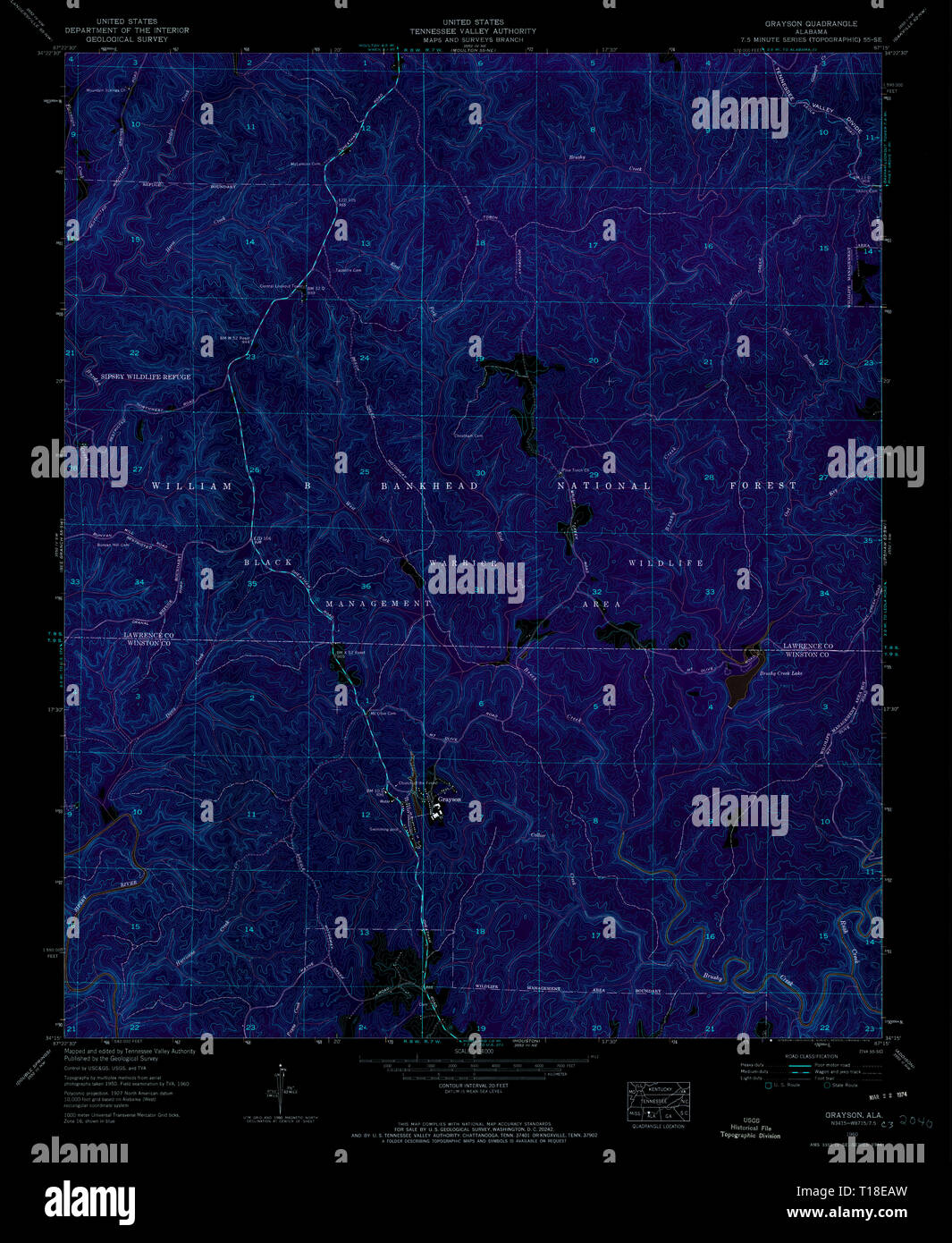 Map of grayson hi-res stock photography and images - Alamy