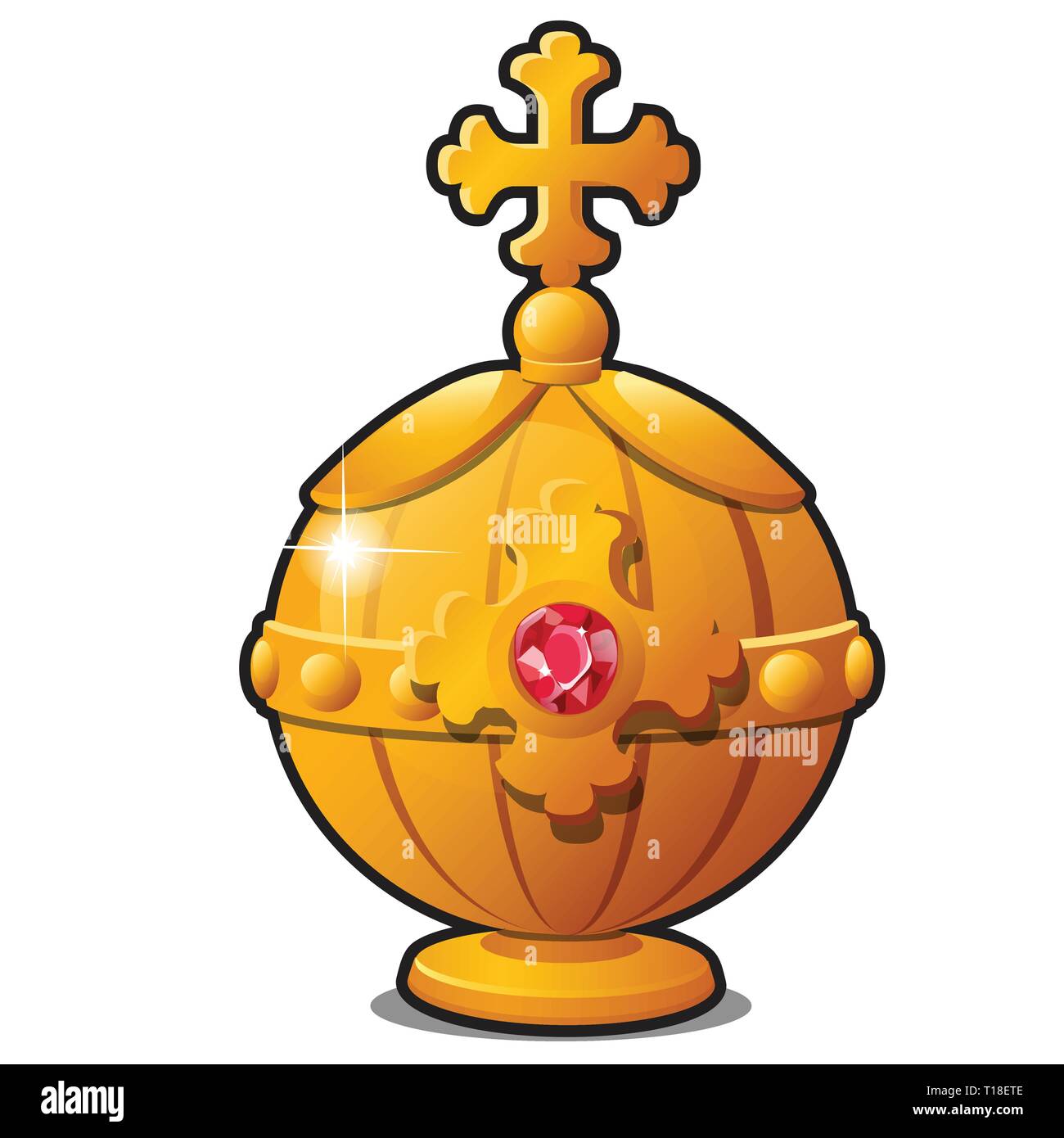 The Golden Orb of the Emperor decorated with precious stone ruby ...