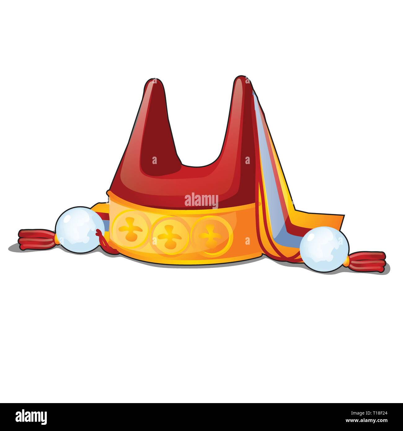 Womens hat of the character of Russian folklore isolated on white ...