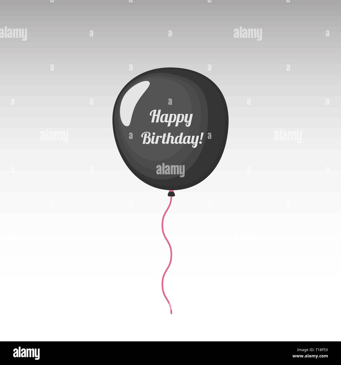 Black birthday balloon Stock Vector Image & Art - Alamy