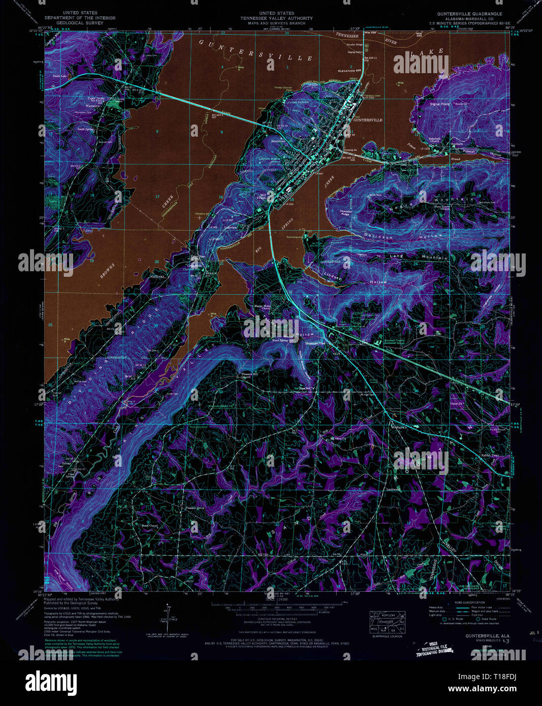 Map of guntersville hi-res stock photography and images - Alamy