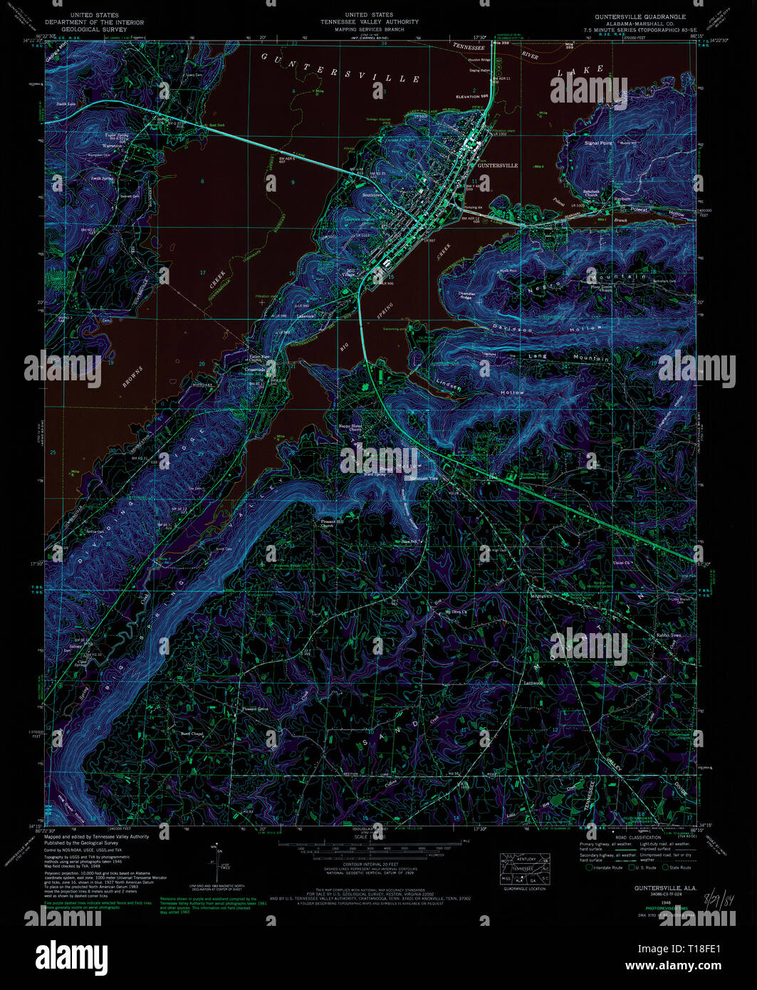 Map of guntersville hi-res stock photography and images - Alamy