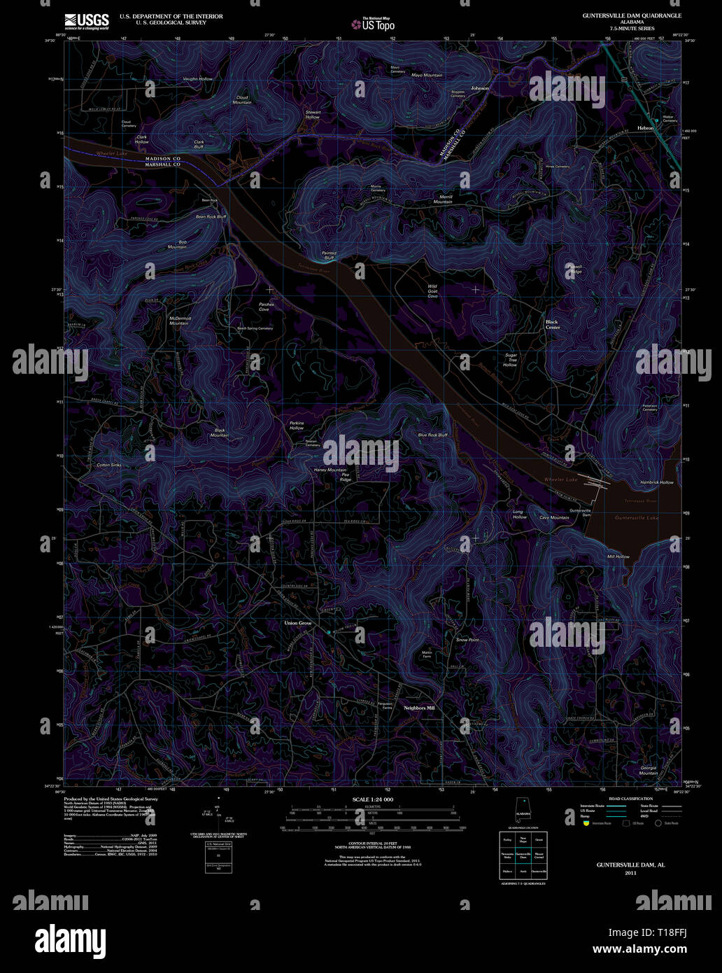 Map of guntersville hi-res stock photography and images - Alamy
